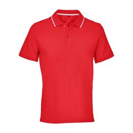 SOLS - "Palermo" Poloshirt f&uuml;r Herren/Damen Unisex (Leuchtend Rot/Wei&szlig;)