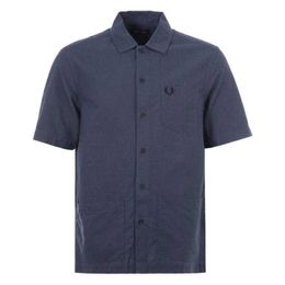 Fred Perry - Hemd f&uuml;r Herren, Tasche, Oxford-Stil (Dunkelblau)