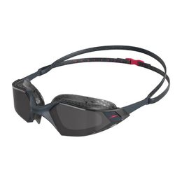 Speedo - "Aquapulse Pro" Schwimmbrille Rauch-Grau f&uuml;r Herren/Damen Unisex (Grau/Rot)