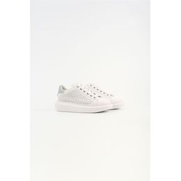 K by KARL LAGERFELD Karl Lagerfeld Kapri Konstellation Leder Damenschuhe Wei&szlig;/Silber