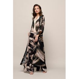 Isla-Print-Kaftan Schwarz/Cremewei&szlig;