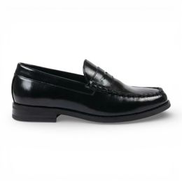 Schwarze Penny Loafer aus PU-Leder f&uuml;r Herren &ndash; elegante und l&auml;ssige Schuhe