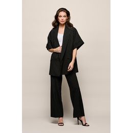 Roseline Kimono Blazer Schwarz/Wei&szlig;