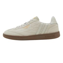 Patrick - "Lyon" Sneaker f&uuml;r Herren, Wildleder, Cupsohle (Naturwei&szlig;/Gummi Rosa)