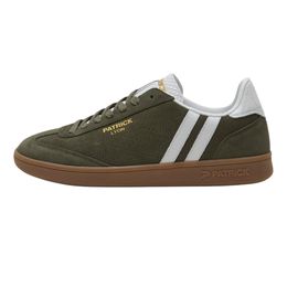Patrick - "Lyon" Sneaker f&uuml;r Herren, Wildleder, Cupsohle (Oliv/Gummi Rosa)