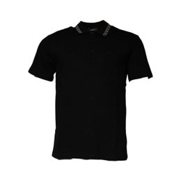 Versace Schwarzes Greca Polo-Shirt
