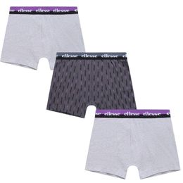 Ellesse - "Muxel788" Boxershorts f&uuml;r Herren (3er-Pack) (Grau/Schwarz/Violett)