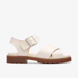 Clarks Orinoco Cross Cream Leather Sandalen