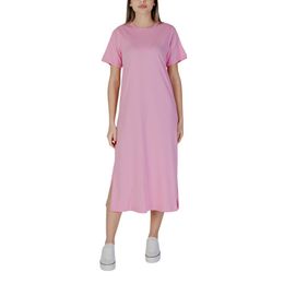B.Young T-Shirt Kleid Midi Kleid Rosa L&auml;ssig