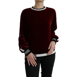 Dolce & Gabbana Velours Sweatshirt Amore Stil