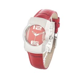 Chronotech 7279 Rote Lederarmbanduhr