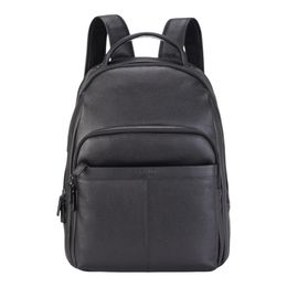 Echtleder Schwarz Vintage Rucksack Laptoptasche Reiserucksack - Capri