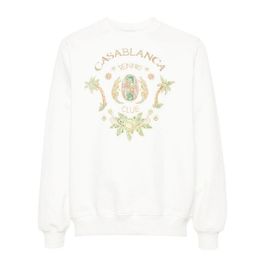 Casablanca Joyaux D' Afrique Tennis Club Bedrucktes Wei&szlig;es Sweatshirt