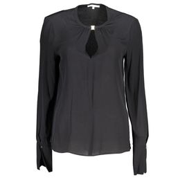 Patrizia Pepe Bluse mit Keyhole und langen &Auml;rmeln