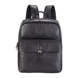 Echtleder Schwarz Vintage Laptop Rucksack Reisetasche - Cove