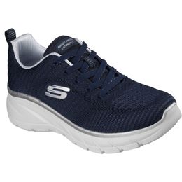 Skechers Fashion Fit 2.0 Polyester Damen Sneaker Navy/Silber