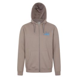 Mountain Warehouse - Kapuzenpullover f&uuml;r Herren, Durchgehender Rei&szlig;verschluss, Strukturiert (Braun)