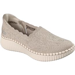 Skechers Wilshire Boulevard Polyester Damen Taupe Sneakers