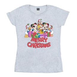 Disney - "Mickey Mouse and Friends" T-Shirt f&uuml;r Damen (Grau)