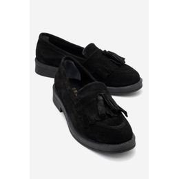 Milly Leder Quaste Loafer