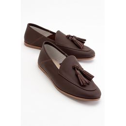 Mona Weich Leder Quaste Loafer Damen