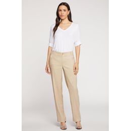 NYDJ Marilyn Hose Beige Stretch-Leinen | Strohfaser