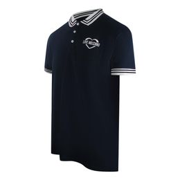 Love Moschino Marineblaues Poloshirt Mit Kleinem Herzlogo
