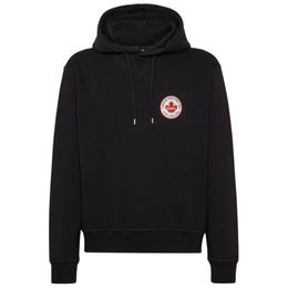 Dsquared2 Ahornblatt-patch-logo Cool Fit Schwarzer Hoodie