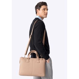 Wittchen Herren-Laptoptasche 14,5 Zoll aus Kunstleder, Beige, Beige, &Ouml;ko-Leder