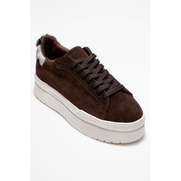 Anabel Leder Plateau Turnschuhe Damen