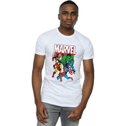 MARVEL - "Hero Group" T-Shirt f&uuml;r Herren (Wei&szlig;)