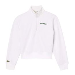 Lacoste - Sweatshirt mit kurzem Rei&szlig;verschluss f&uuml;r Damen (Wei&szlig;)