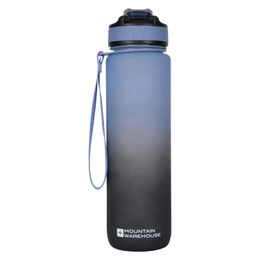 Mountain Warehouse - Wasserflasche, Druckdeckel, Ohne BPA, 1l (Blau/Schwarz)