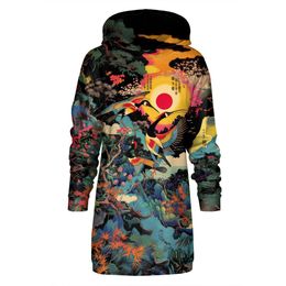 Mr. Gugu & Miss Go "Japanese Heron" Oversize Hoodie-Kleid