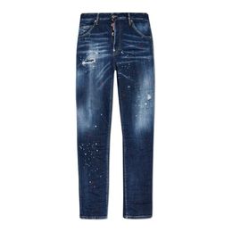 Dsquared2 Navy Blue Cool Guy Jeans Farbspritzer-design
