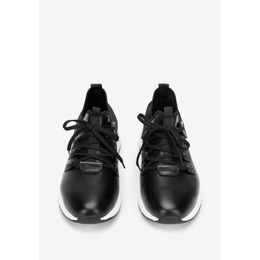 Wittchen Herren-Sneaker aus Leder und Stoff, schwarz