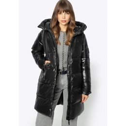 Wittchen Damen-Steppmantel in Oversize, schwarz, Nylon
