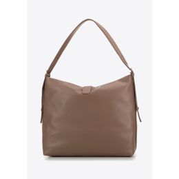 Wittchen Damen-Tasche aus &Ouml;ko-Leder mit dekorativem Verschluss, Beige