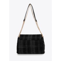 Wittchen Boucl&eacute; Messenger Bag f&uuml;r Damen, Schwarz, Polyester