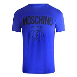 Moschino - T-shirt Mit Doppel-smiley In Blau