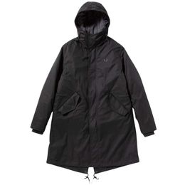 Fred Perry - 2-in-1-Parkajacke mit Rei&szlig;verschluss in Schwarz
