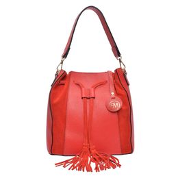 Roberta M Rot Rindsledertasche