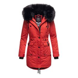 Navahoo Damen Winterjacke Luluna-Princess &ndash; Warm, Stylisch & Mit Teddyfell und Kunstfellkragen
