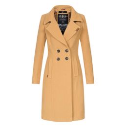 Navahoo Damen Trenchcoat Wooly &ndash; Premium Wintermantel mit Eleganter Passform