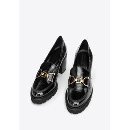 Wittchen Damen-Pumps aus Lackleder mit Schnalle, Schwarz
