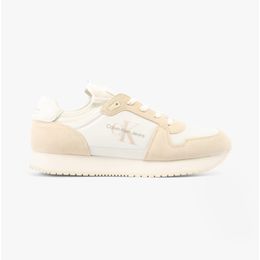Calvin Klein RUNNER SO LACEUP Herren Sneaker Helles Wei&szlig;/Eierschale