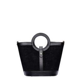 Anna Luchini Schwarz Rindsledertasche