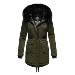 Navahoo Damen Winterjacke Luluna-Princess &ndash; Warm, Stylisch & Mit Teddyfell und Kunstfellkragen