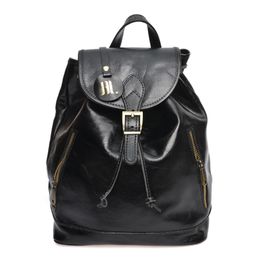 Anna Luchini Schwarz Rindsledertasche
