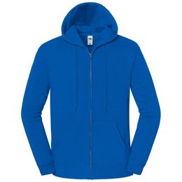 Fruit of the Loom - "Iconic Premium" Hoodie mit durchgehendem Rei&szlig;verschluss f&uuml;r Herren/Damen Unisex (K&ouml;nigsblau)